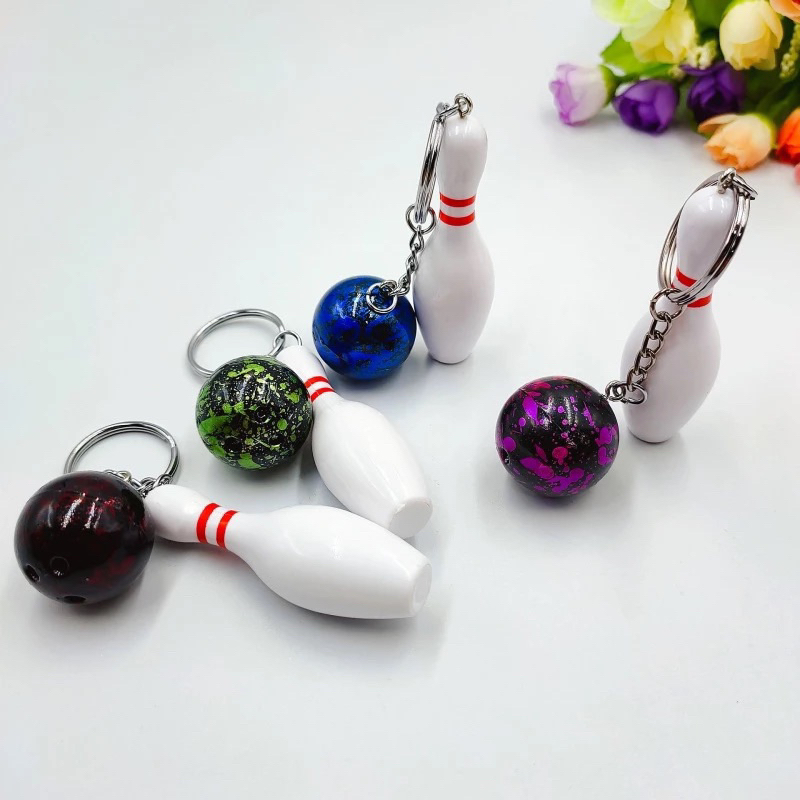 Simulation boling Bowling Keychain Pendants Sports Keychain Fans ...