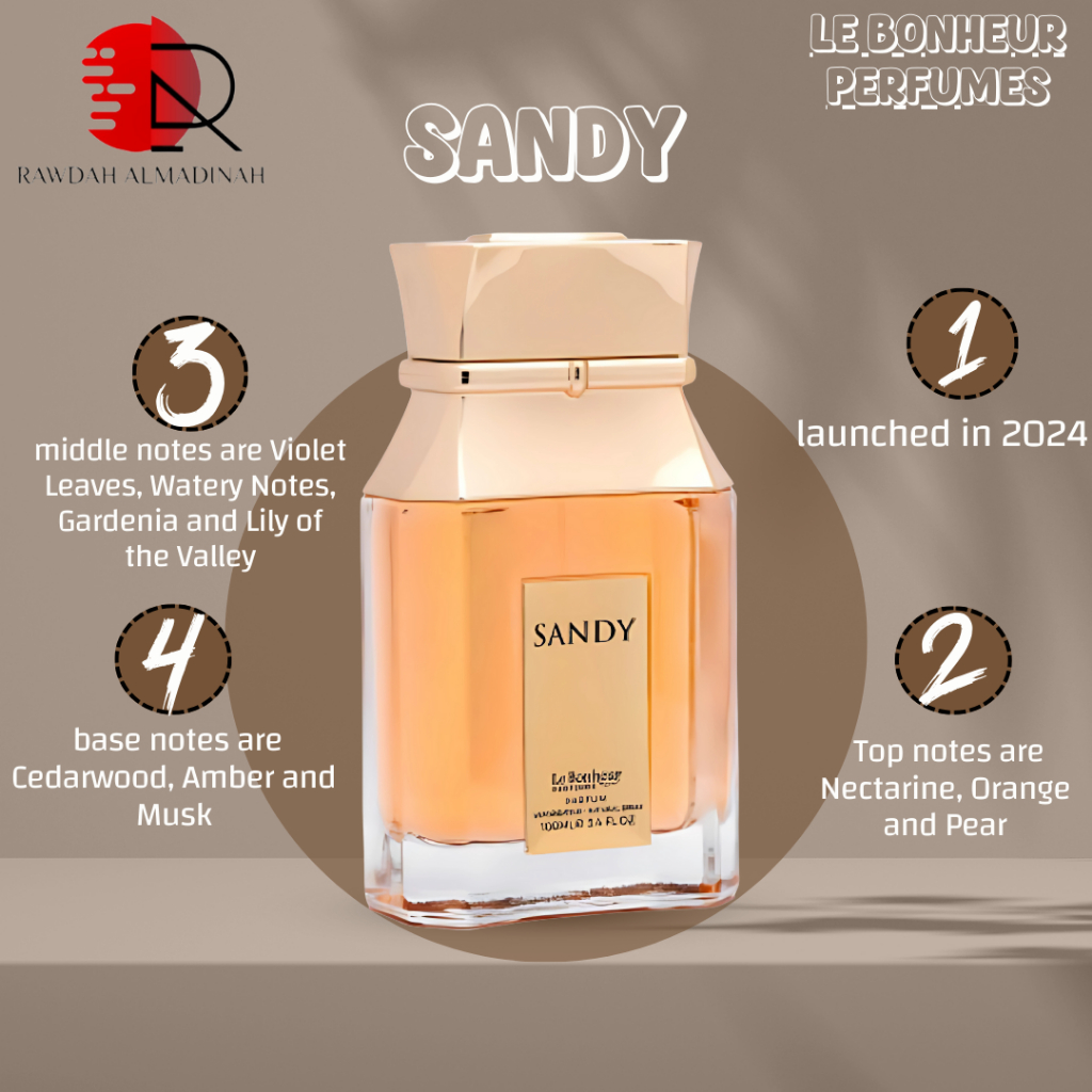 Sandy Eau De Parfum By Le Bonheur Perfumes 100ml 3.4 FL OZ | Shopee ...