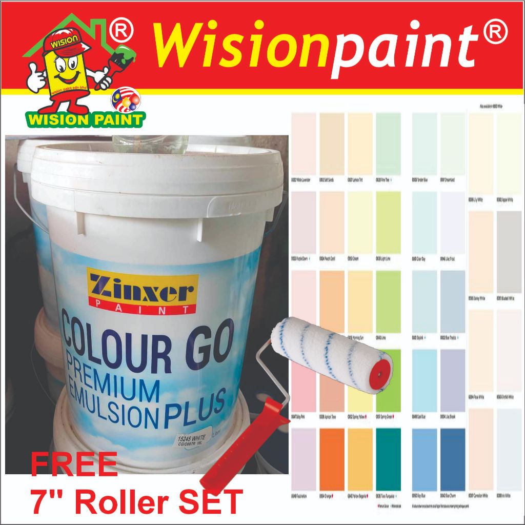 18L ZINXER Colour Go - Premium Emulsion Plus 18 liter / interior wall ...