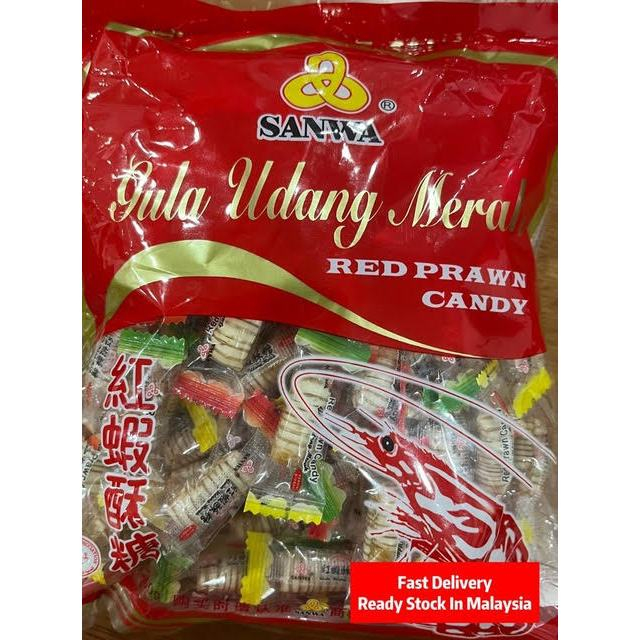 Sanwa Candy Red Prawn Peanut Crisp Gula Udang Merang Kacang Rangup 350G ...