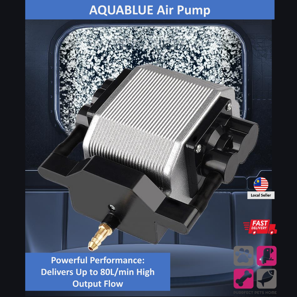Aquablue Aquarium Air Pump Oxygen Pump AP-80A/AP-50A/AP-30A/AP-20/AP-10 ...
