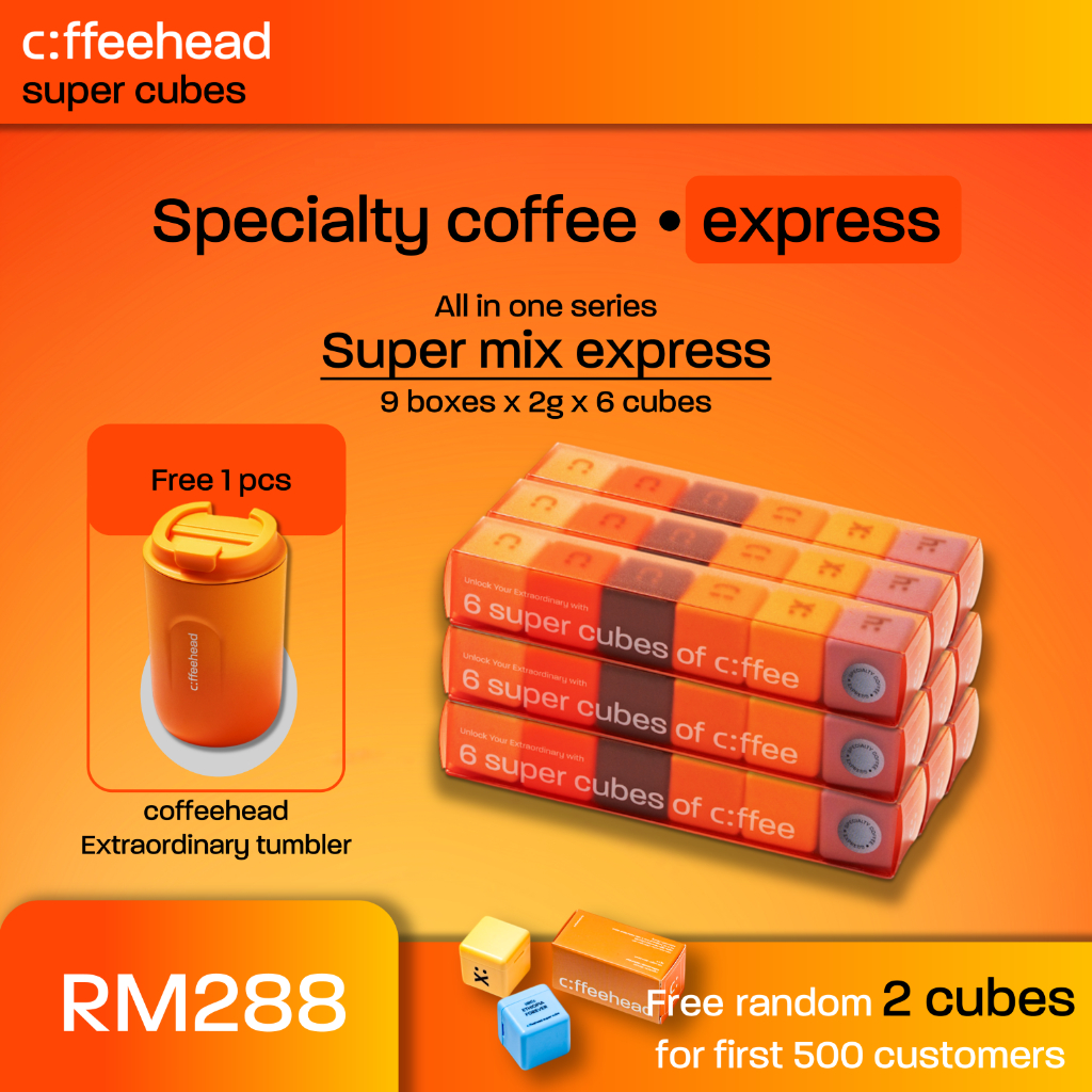 Coffeehead Super Cubes specialty coffee express instant coffee capsules ...