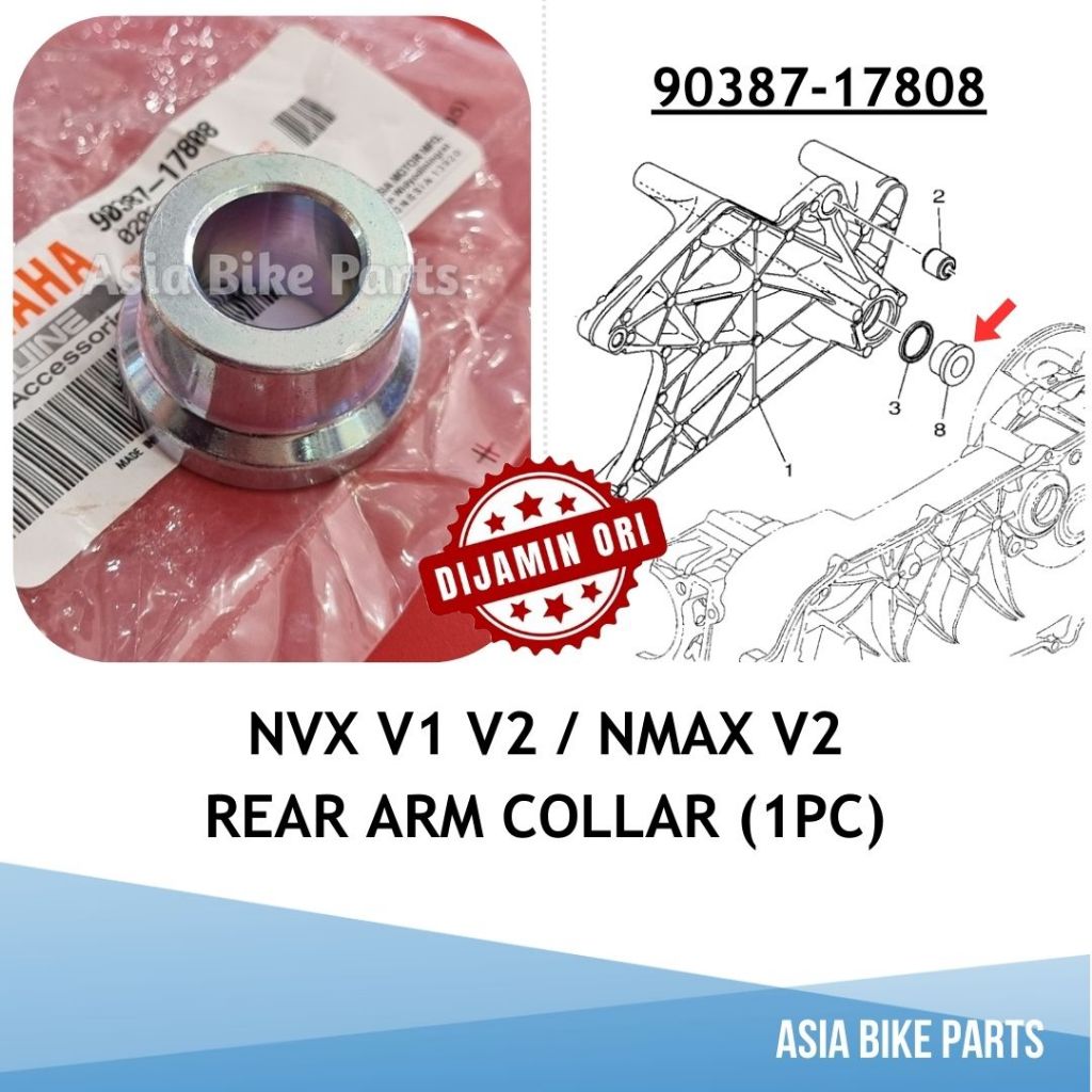 Yamaha Original NVX V1 V2 / NMAX V2 Rear Arm Collar - 90387-17808 ...