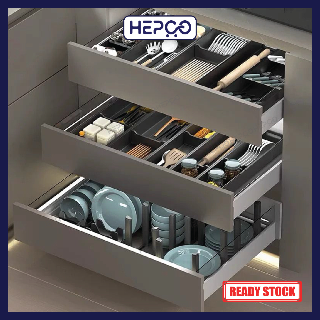 Kitchen Adjustable Dish Rack Under Cabinet Drawer Spoon Chopsticks ...