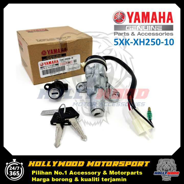 YAMAHA 125ZR MAIN SWITCH KEY LOCK SET 5XK-XH250-10 JAMIN 100% ORIGINAL ...