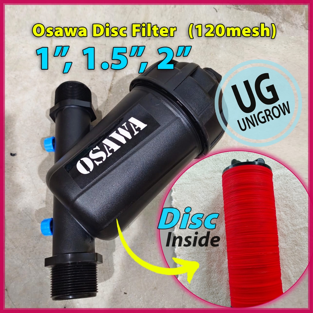 (1", 1.5", 2") Osawa Disc Filter 120 Mesh / 130 Micron Modular 100 Y ...