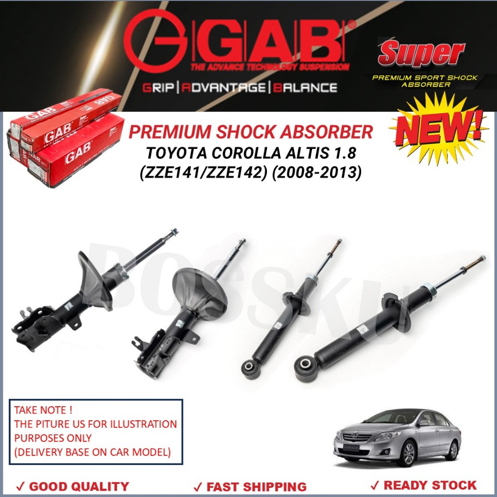 GAB SUPER FRONT ABSORBER/REAR ABSORBER -ORIGINAL- TOYOTA COROLLA ALTIS ...