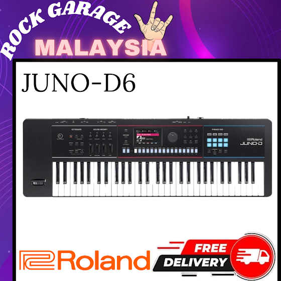Roland JUNO-D6 Professional 61-Key Keyboard Synthesizer (JUNO D6/JUNOD6 ...