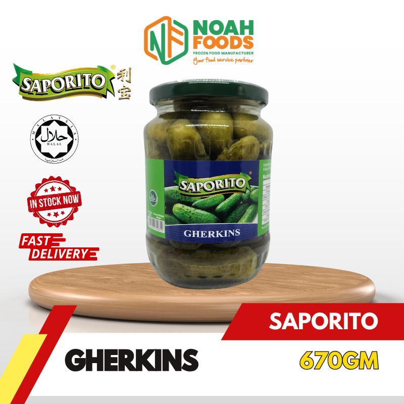 SAPORITO Gherkins in glass bottle 670gm | Shopee Malaysia