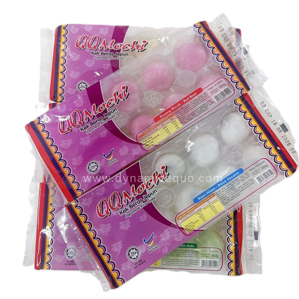 QQ Mochi Halal Chocolate Red Bean Golden Jade Black Sesame Peanut ...