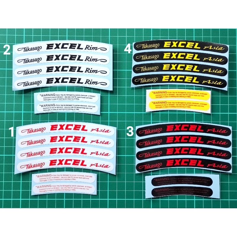 Sticker Rim Motor Takasago Excel Rim Asia Sticker Printing Laminated ...