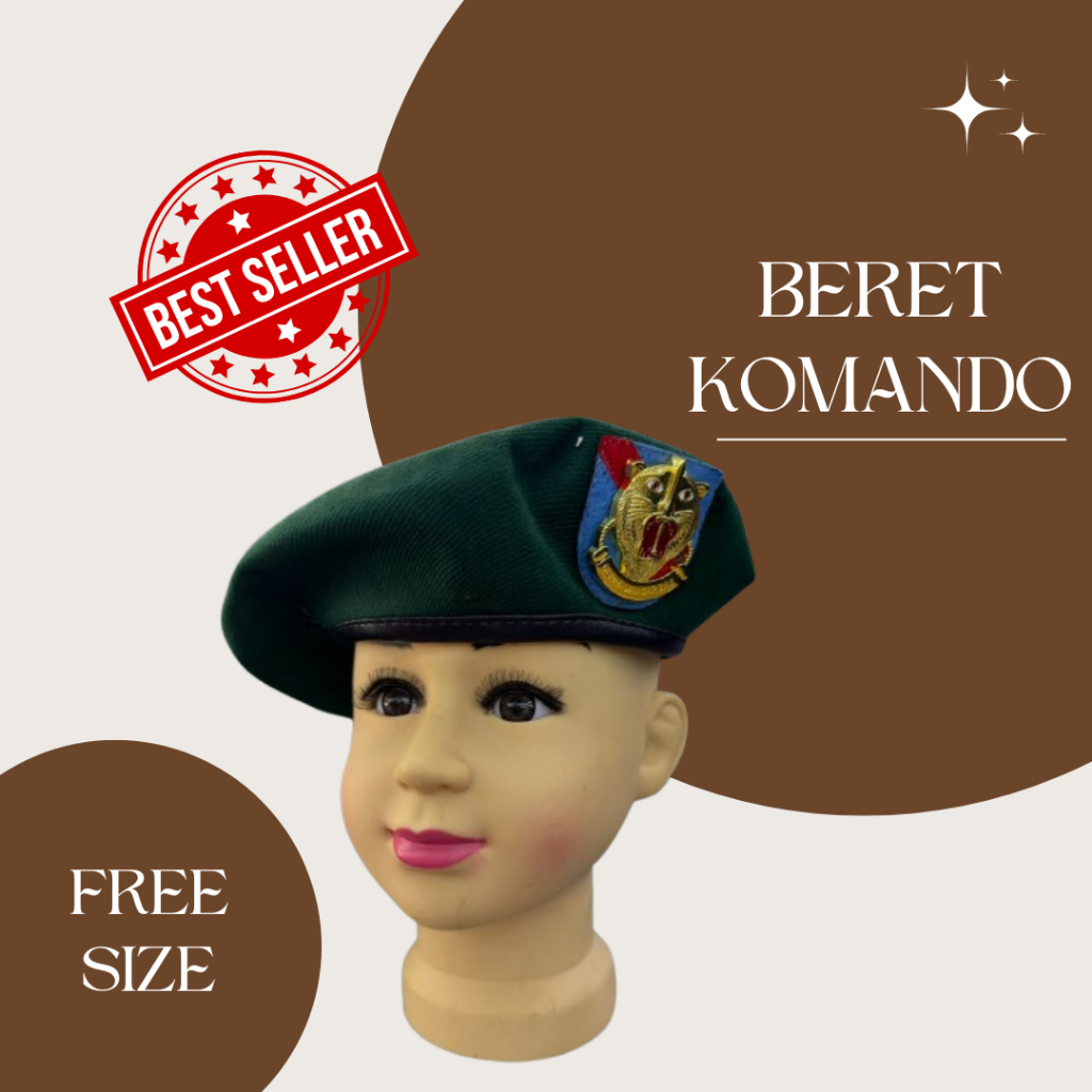 BERET ASKAR KOMANDO/ CAP KOMANDO /LENCANA KOMANDO (FREE SIZE) READY STOCK | Shopee Malaysia