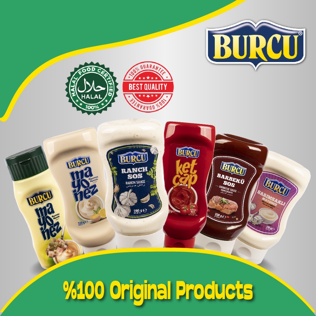 Burcu Garlic Mayonnaise/ Mayonnaise/ Ranch Sauce/ BBQ Sauce/ Ketchup ...