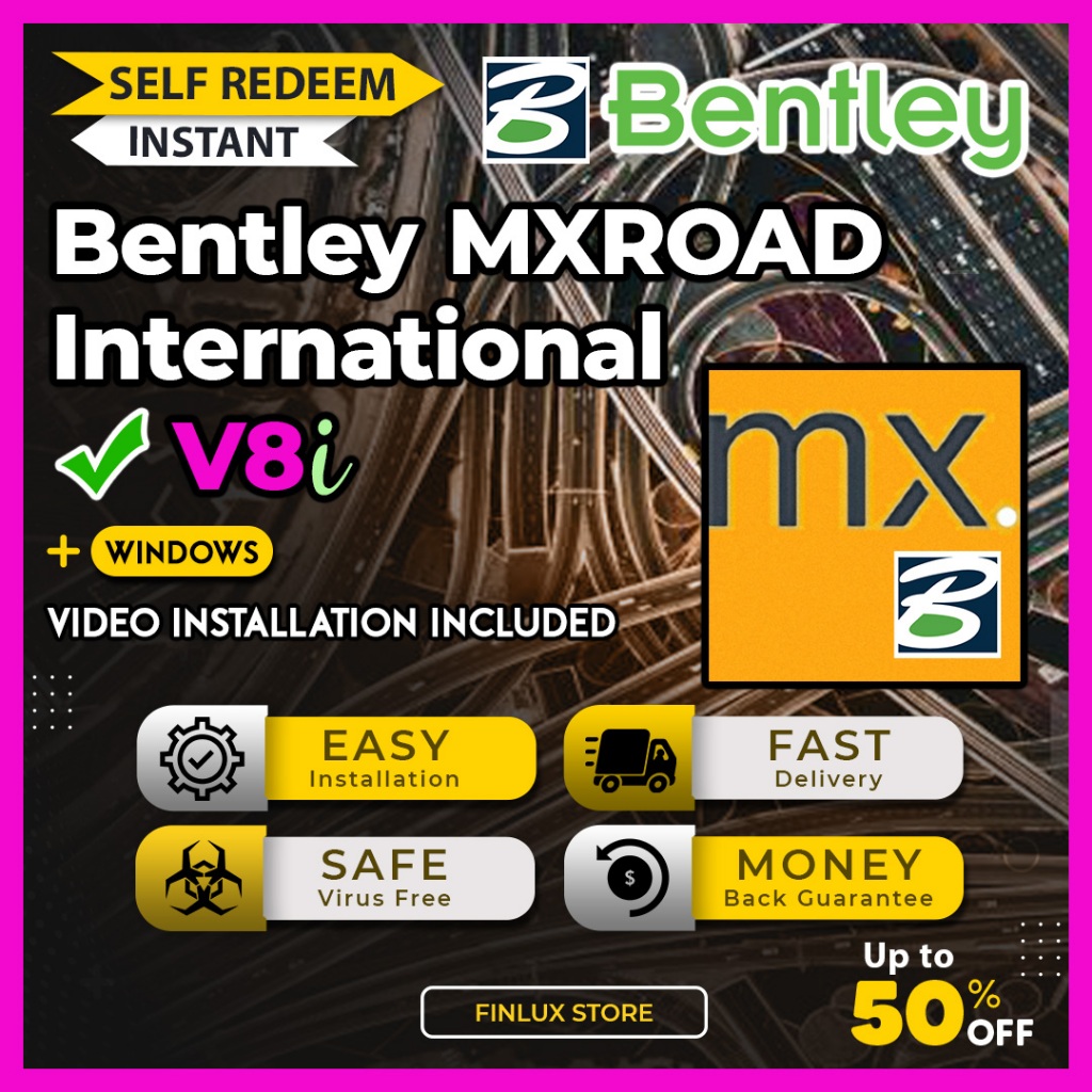 [SELF REDEEM] Bentley MXROAD V8i International Lifetime For Windows (64-Bit) | Bentley MX ROAD ...