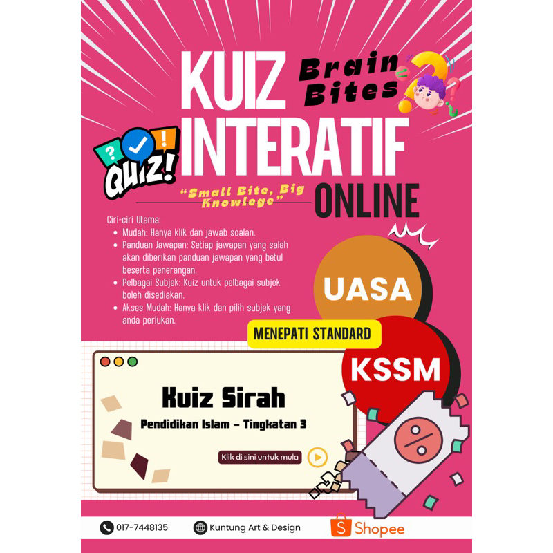 Kuiz Interaktif "BRAIN BITE" | Shopee Malaysia