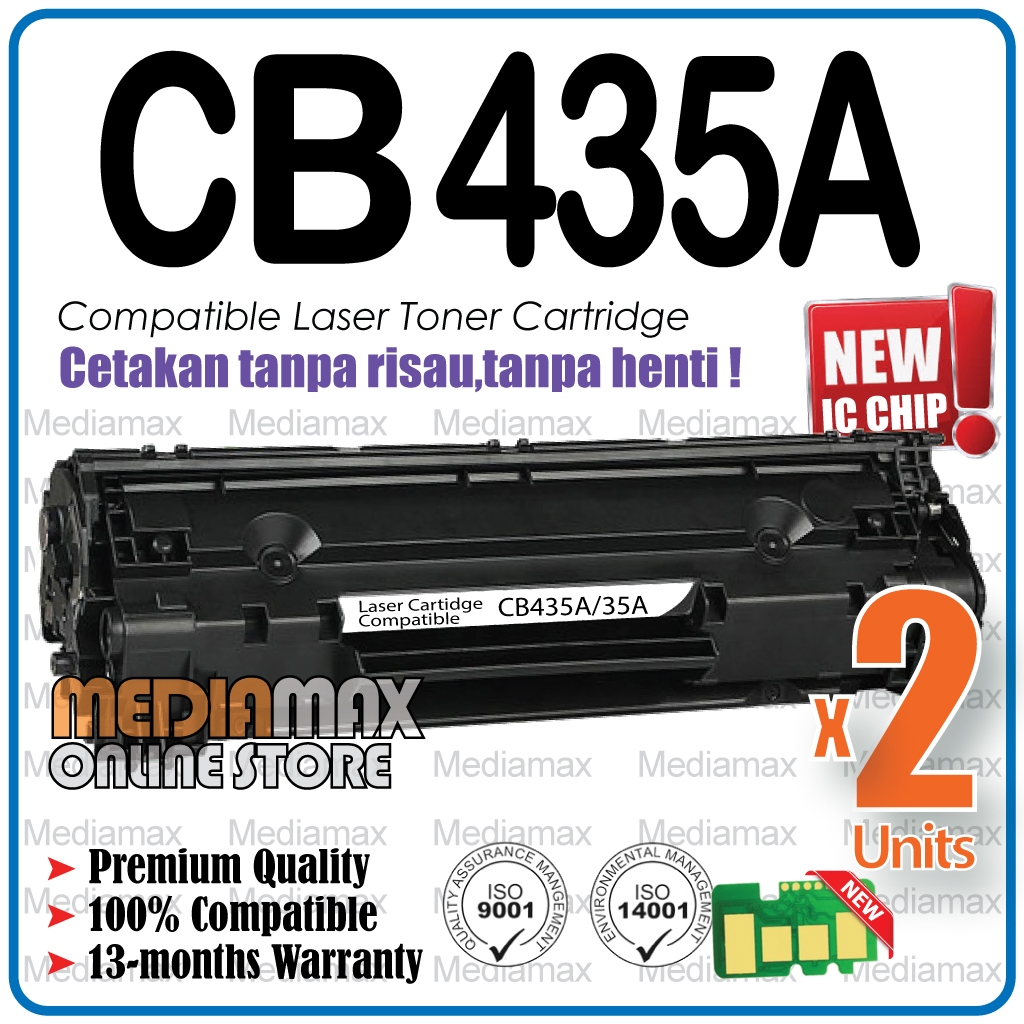 2x 🔥PREMIUM 🔥 Compatible CB435A 35A 35A CB 435A 435 CB435 435 P1005 P1006 P 1005 1006 Laser ...