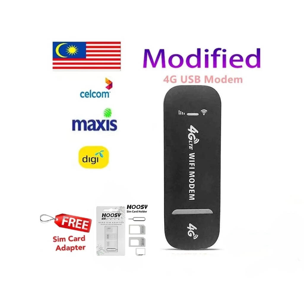【FREE Sim Tray】 Modem WiFi Modified Unlimited 4G LTE Wireless Router ...