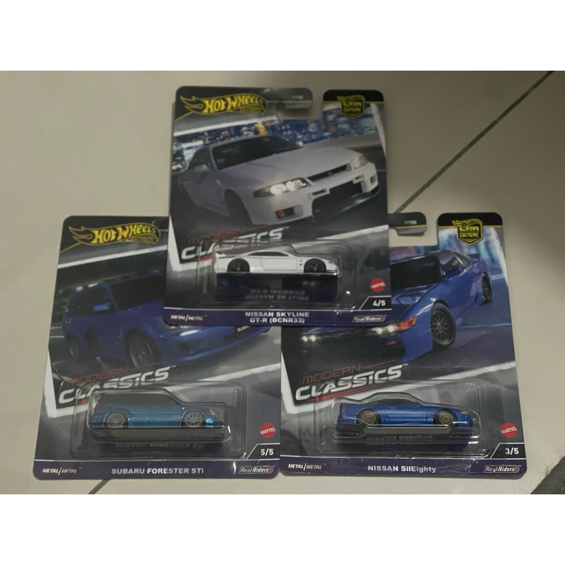 Hot Wheels Lot of 3 Car Culture Modern Classics 2024 - Subaru Forester, Nissan GT-R33, Nissan ...