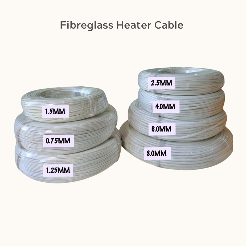 Fibreglass Heater Cable (Ø0.75mm / Ø1.25mm / Ø1.5mm / Ø2.5mm / Ø4mm ...