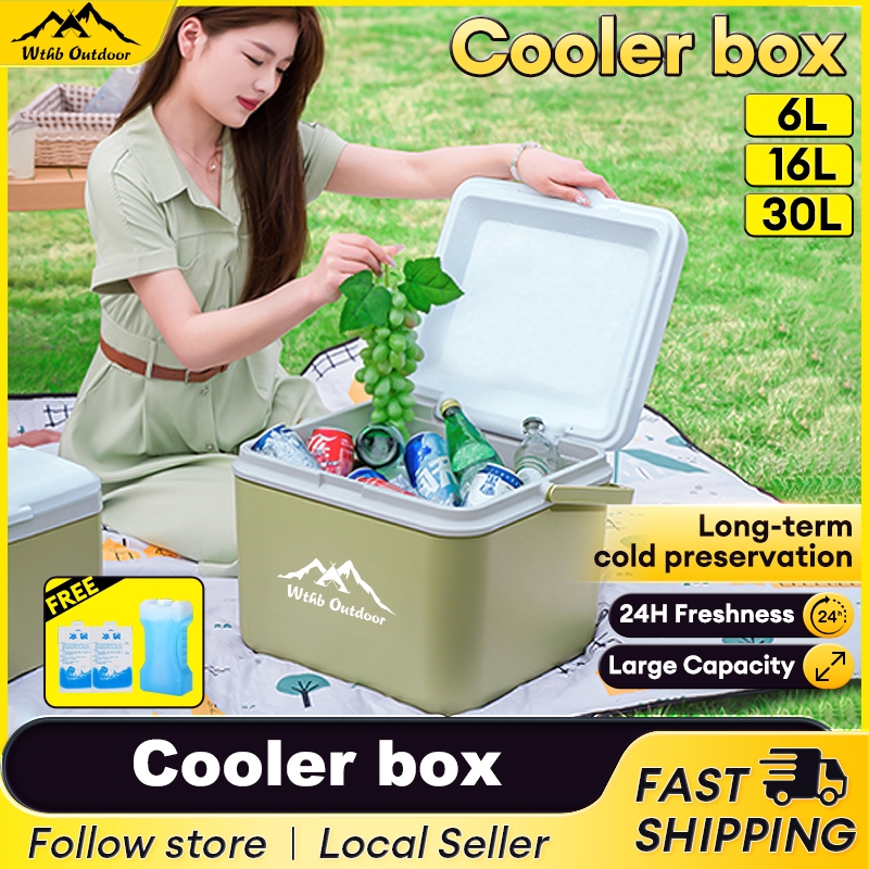 6L 10L 16L 30L Ice Box Camping Small Cooler Box Food&Drink Fishing ...