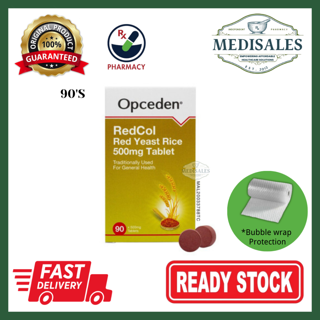 OPCEDEN REDCOL RED YEAST RICE HONG QU 90'S TABLETS (EXP 01/2027 ...