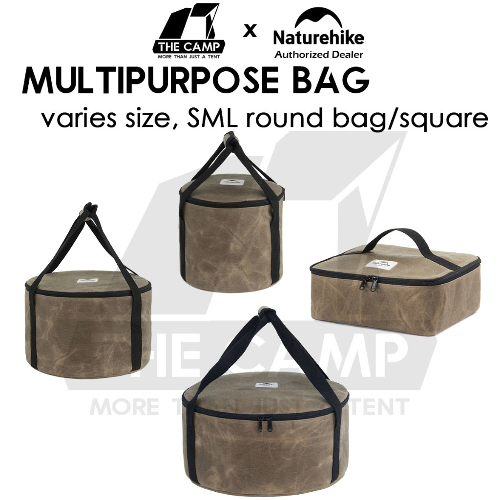 Naturehike Multipurpose Round Storage Bag Canvas Oil Wax Portable ...