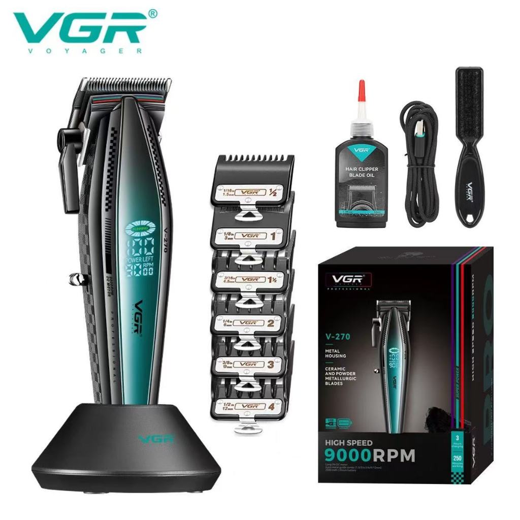 VGR V-270 Professional Hair Clipper Hair Cut Mechine Nose Trim Trimmer ...