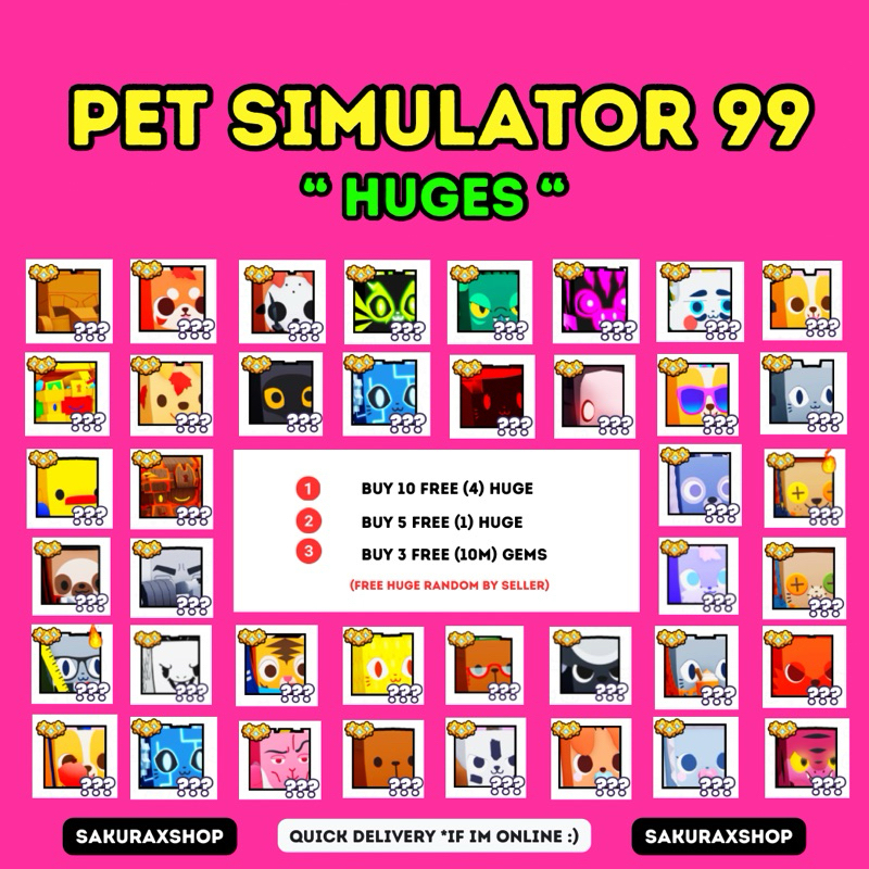 PS99 NORMAL HUGE PET BigGames Pc Game | Shopee Malaysia