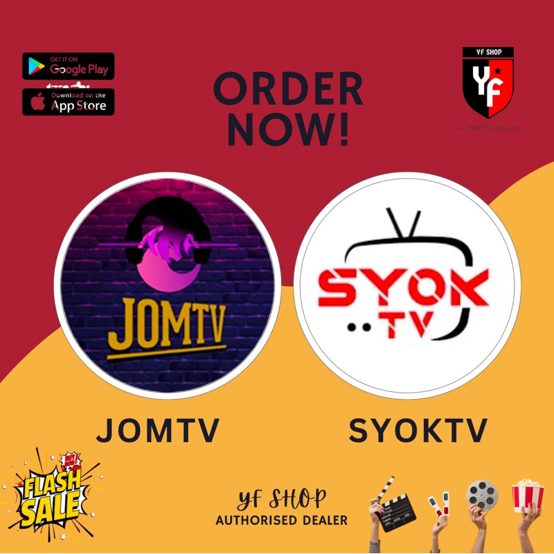 Jomtv Jom player Jom tv / Syok tv syoktv syok player | Shopee Malaysia