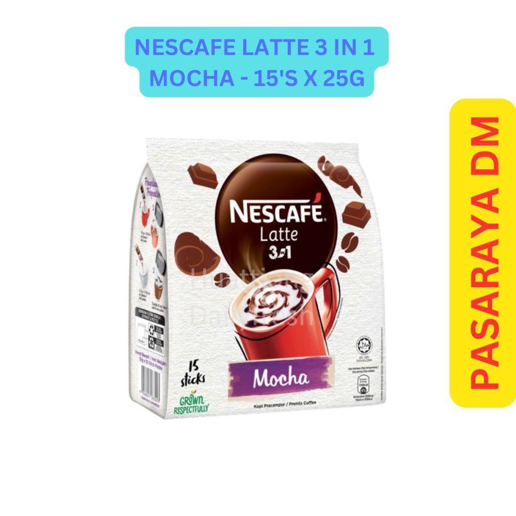 Nescafe Late 3 in 1 Mocha 15s x 25g (NESCAFE LATE 3IN1 MOCHA 15S X 25G ...