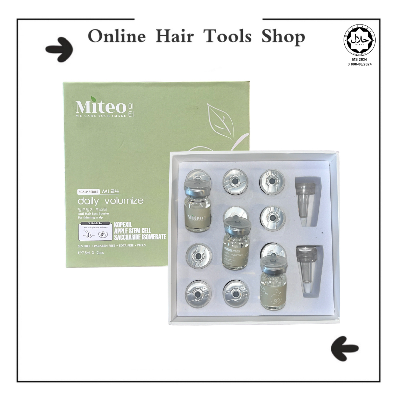 MITEO Daily Volumize 7.5ml x 12 (Anti-Hair Fall / Thinning Hair / Anti ...