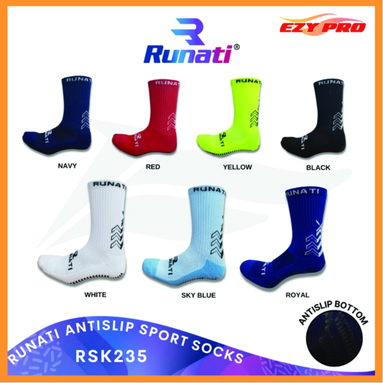 Runati Anti-Slip Sports Socks / Stocking Sukan [RSK235] | Shopee Malaysia