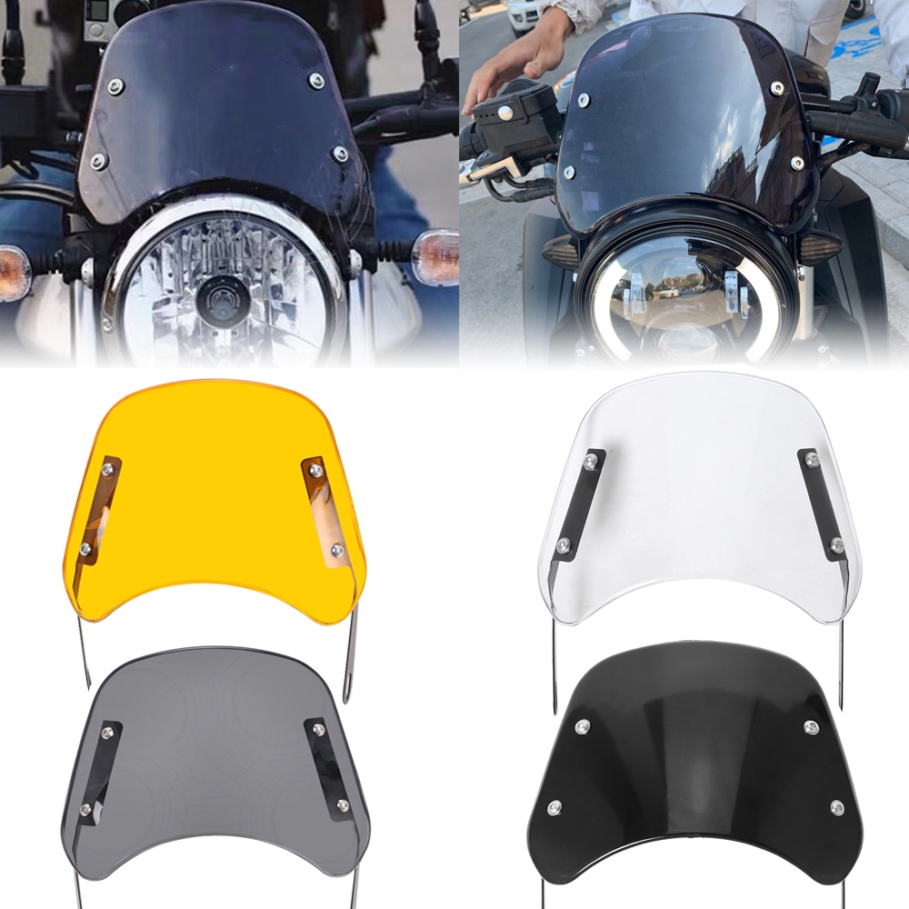 Motorcycle Windshield Wind Deflector Windscreen Universal for Harley ...