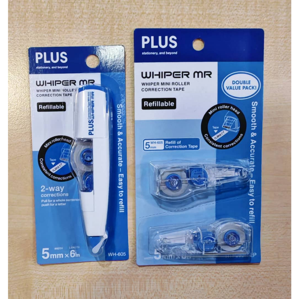 (READY STOCK) PLUS Whiper MR Correction Tape 5 mm x 6M / Refill of Whiper MR correction tape WH ...
