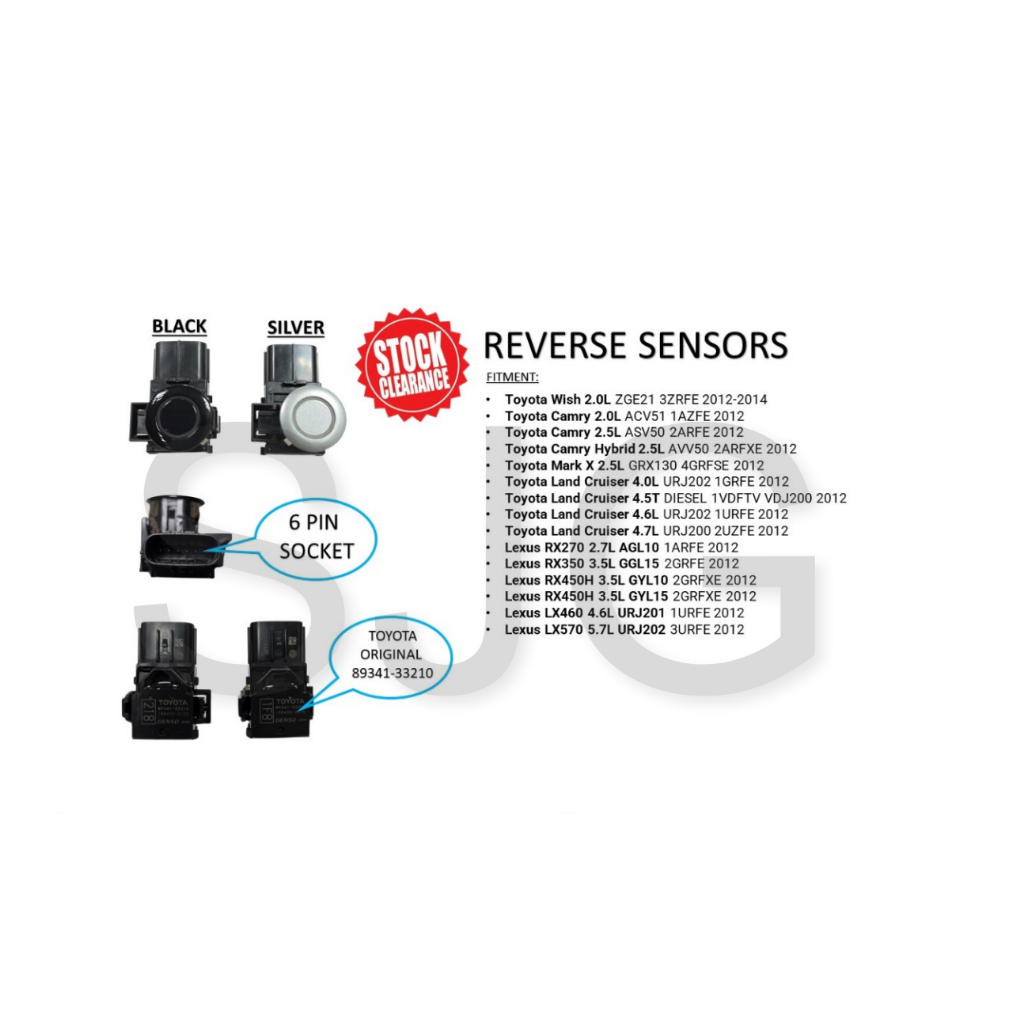 [STOCK CLEARANCE] TOYOTA ORIGINAL REVERSE SENSOR (89341-33210) | Shopee ...