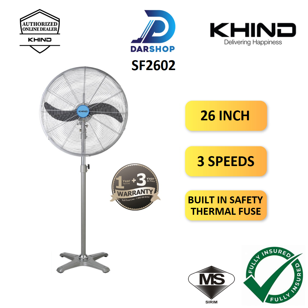 Khind 26 Inch Industrial Stand Fan Kipas Angin Industri Berdiri Murah ...