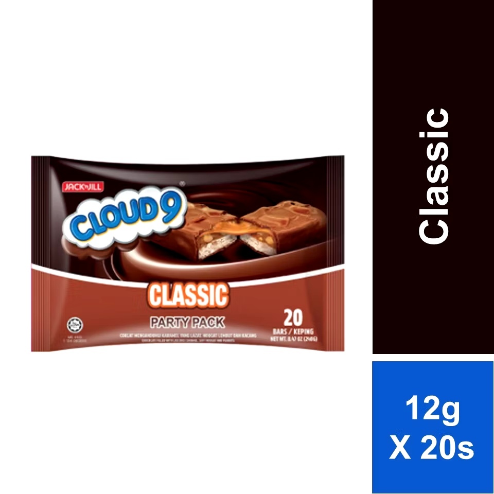Jack 'n Jill Cloud 9 Classic Party Pack Chocolate Bars 12g x 20s | Shopee Malaysia