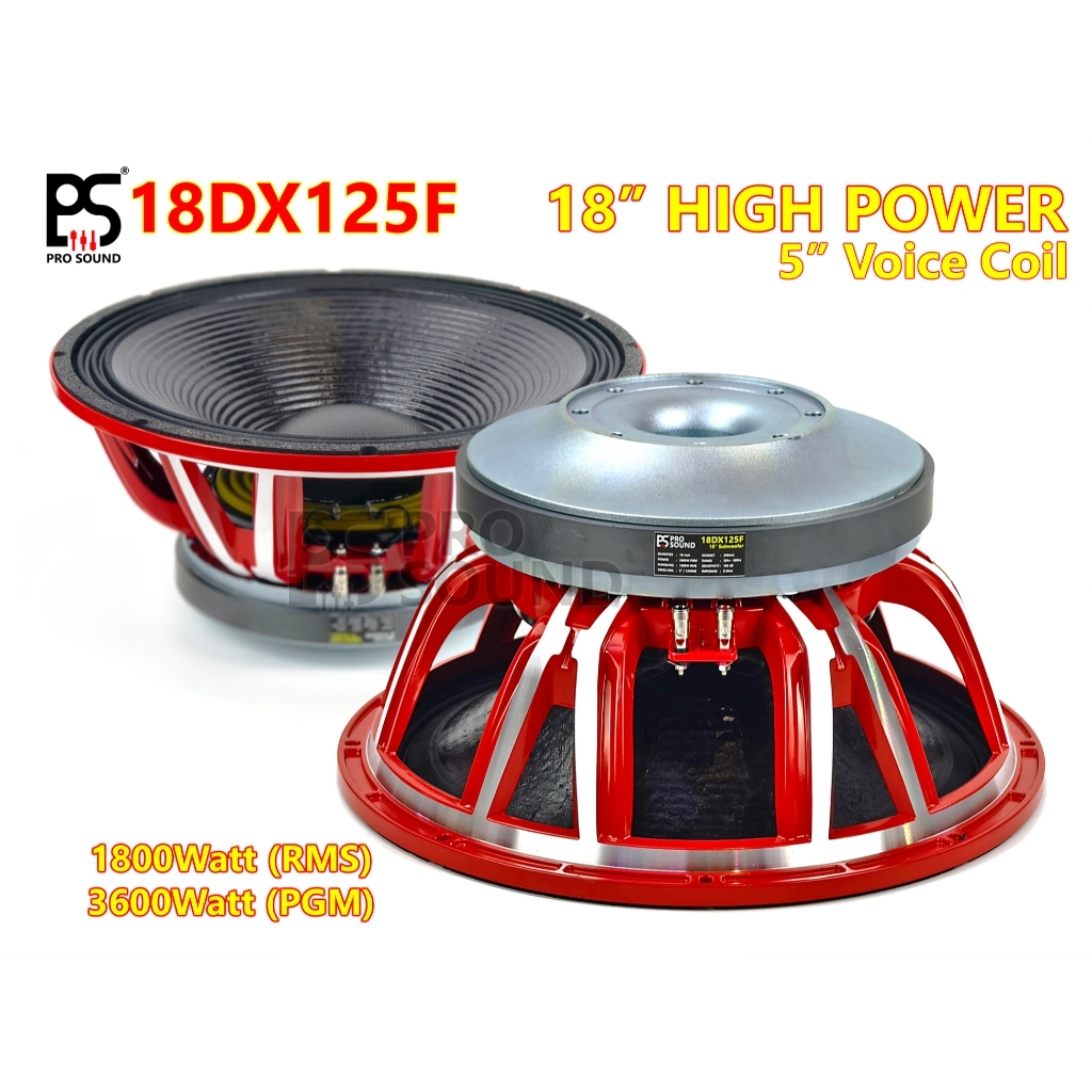 PS 18 inch 18DX125F Limited Edition Subwoofer Speaker Driver Precision ...