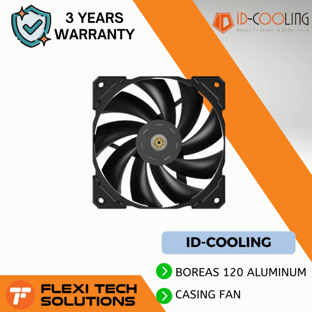 Flexi Tech ID-Cooling BOREAS 120 Aluminum Frame Fan | Shopee Malaysia
