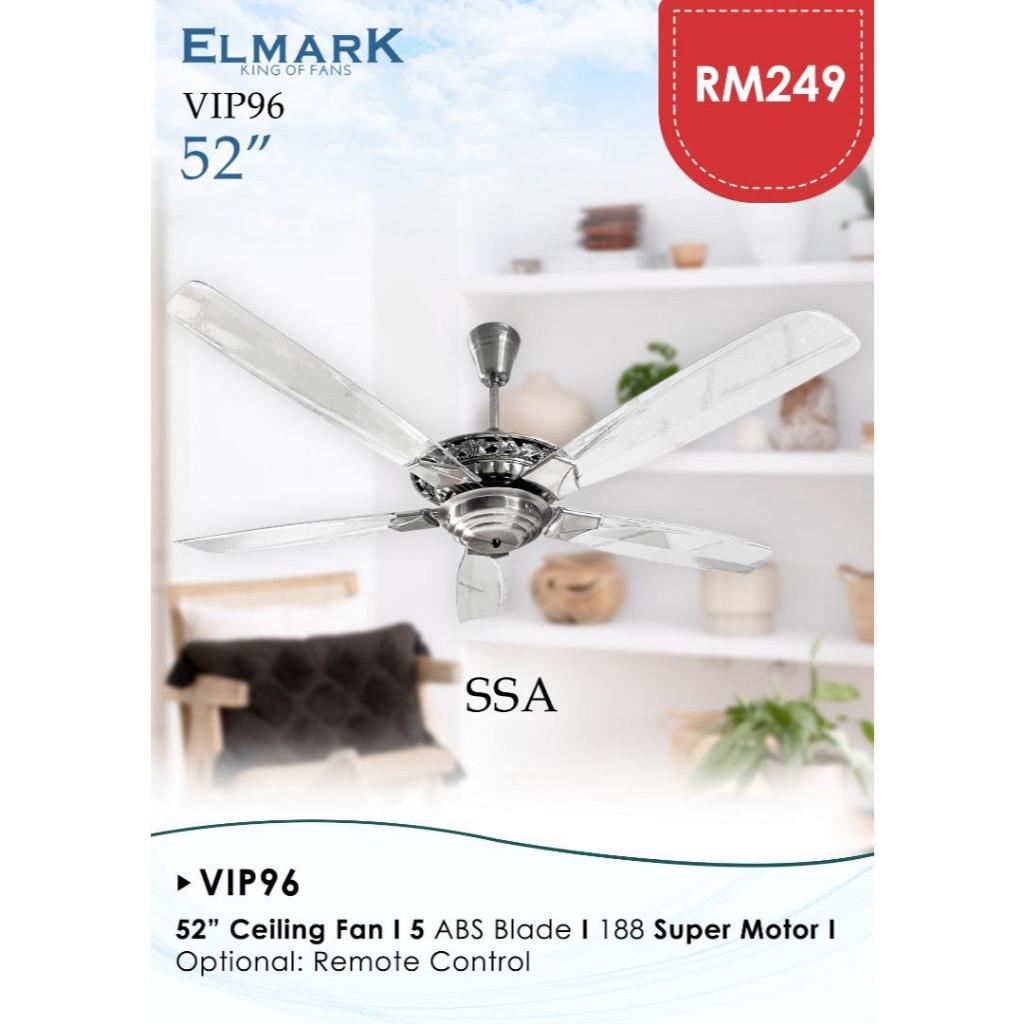 Elmark Ceiling Fan 52" VIP 96 (SILVER) | Shopee Malaysia
