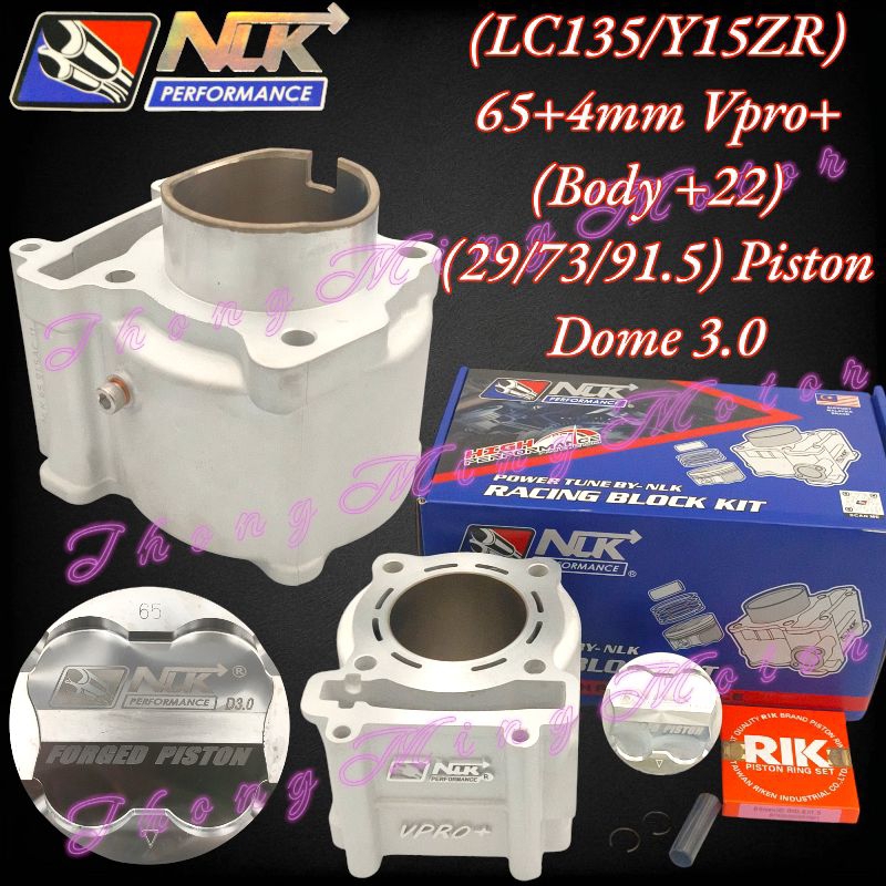NLK Performance Vpro+ V2 Block (Body Panjang) LC135/Y15ZR, 65/70/72/74/76mm | Shopee Malaysia