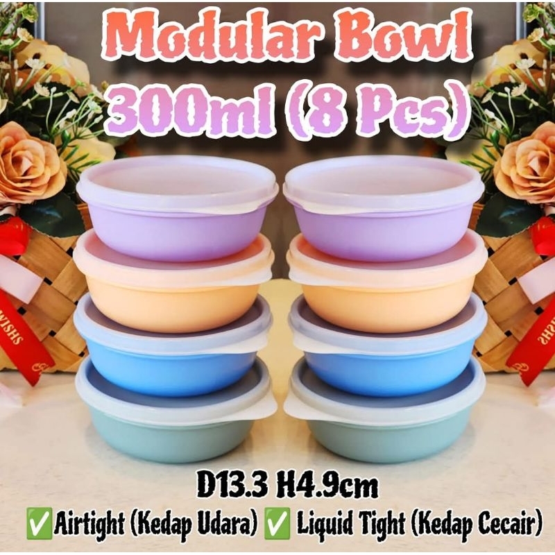 Tupperware Modular Bowl 300ml (4pcs/8pcs) | Shopee Malaysia