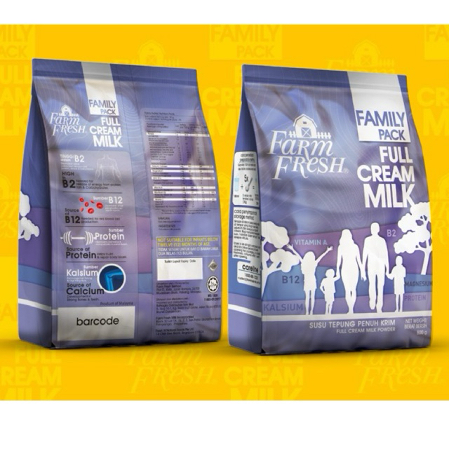 FULL CREAM POWDER MILK 800G FARMFRESH BY PACK | Shopee Malaysia