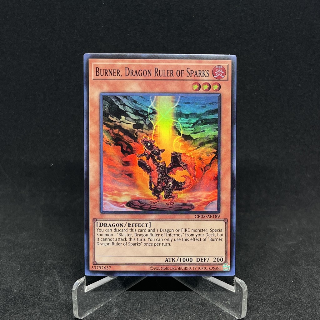 YUGIOH - Burner, Dragon Ruler of Sparks - Super Rare SR ( CR05-AE189 ...