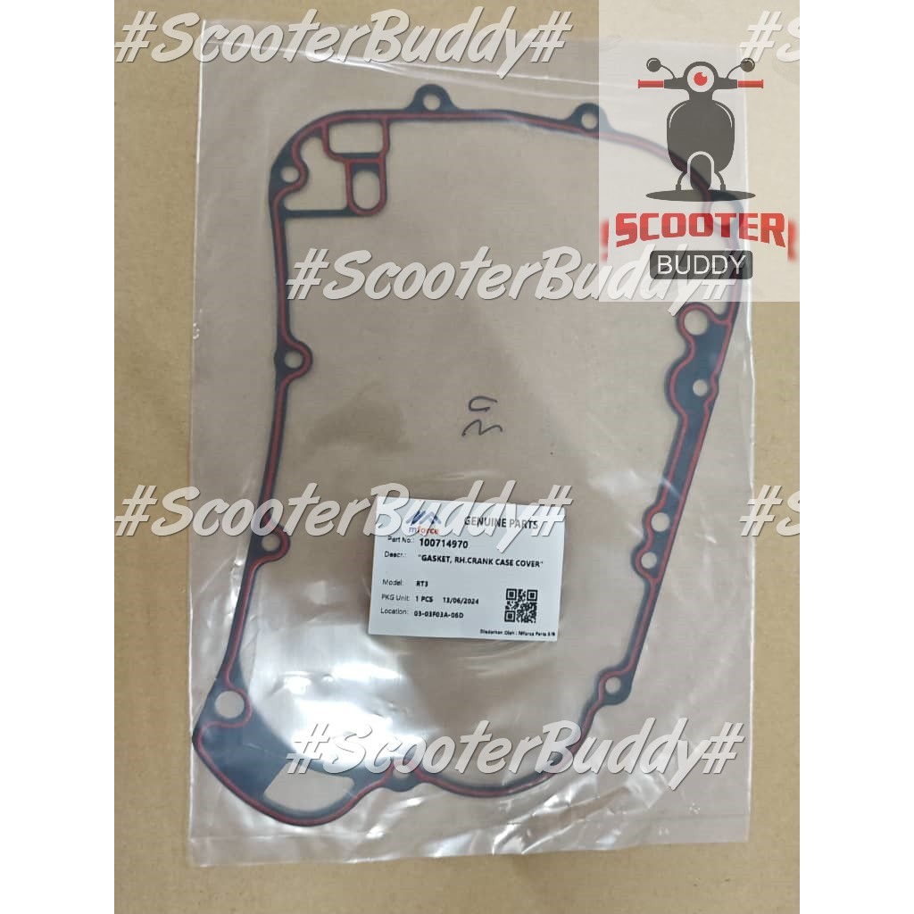 ORIGINAL WMoto GASKET, RH.CRANK CASE COVER (100714970) RT3 / RT3s ...