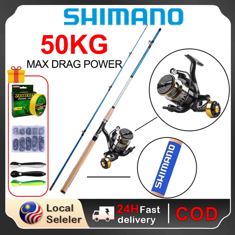 SHIMANO Fishing Rod Set Joran Pancing Set Fishing Combo Set Barang ...