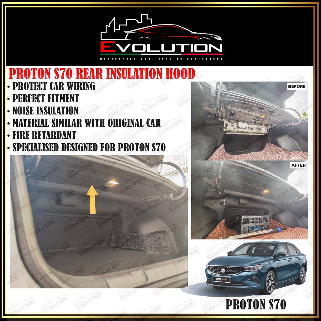 PROTON S70 REAR INSULATION HOOD COVR | REAR COVER | Shopee Malaysia