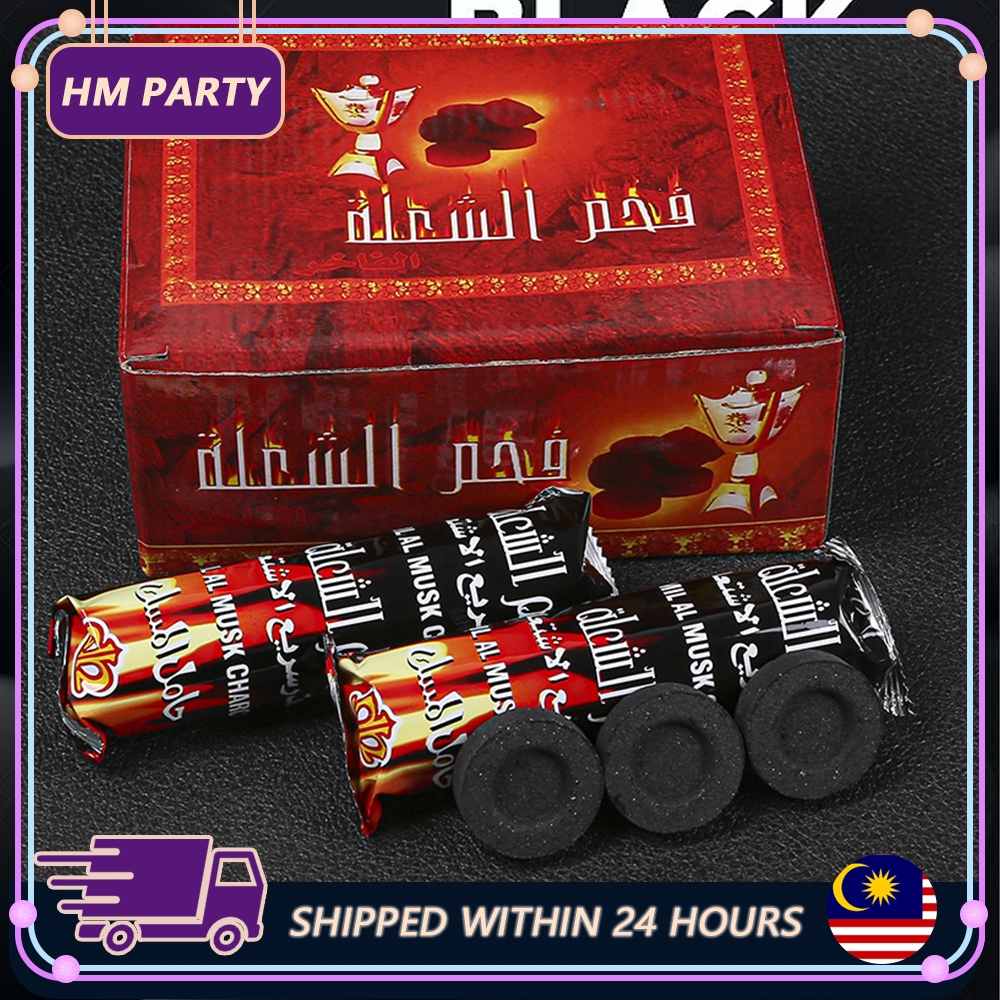 火炭 碳 速燃烧烤炭 水烟碳 Charcoal BBQ Charcoal Sekotak 100 tablet Arang Buloh ...