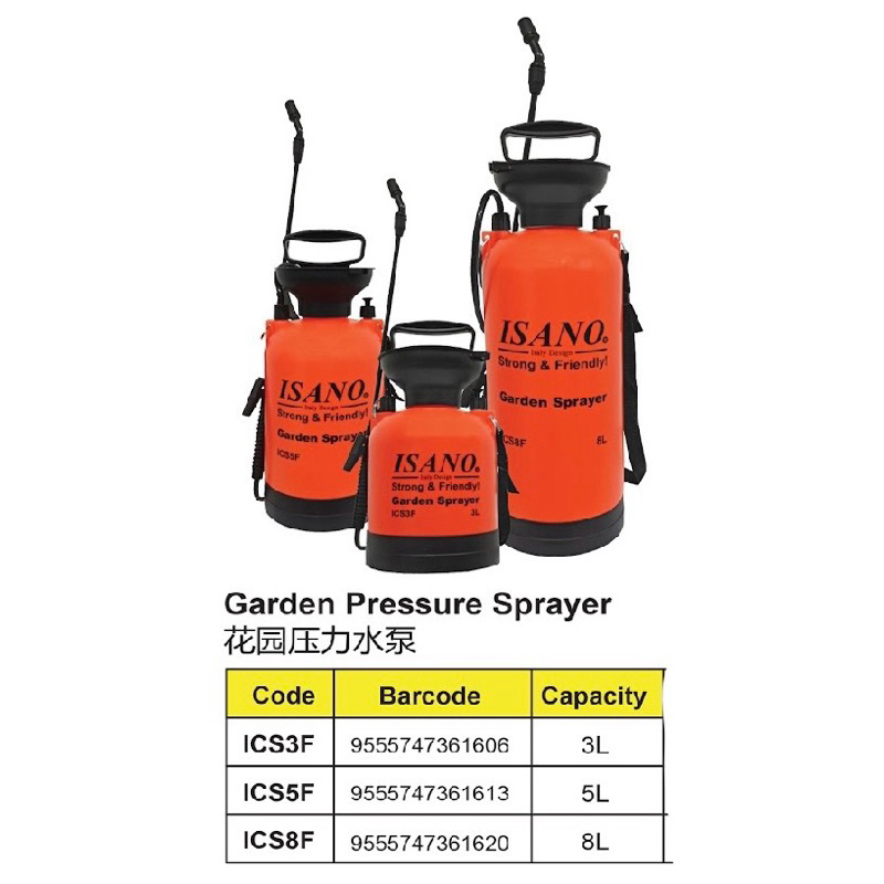 Isano Garden Pressure Sprayer 3L/5L/8L | Shopee Malaysia