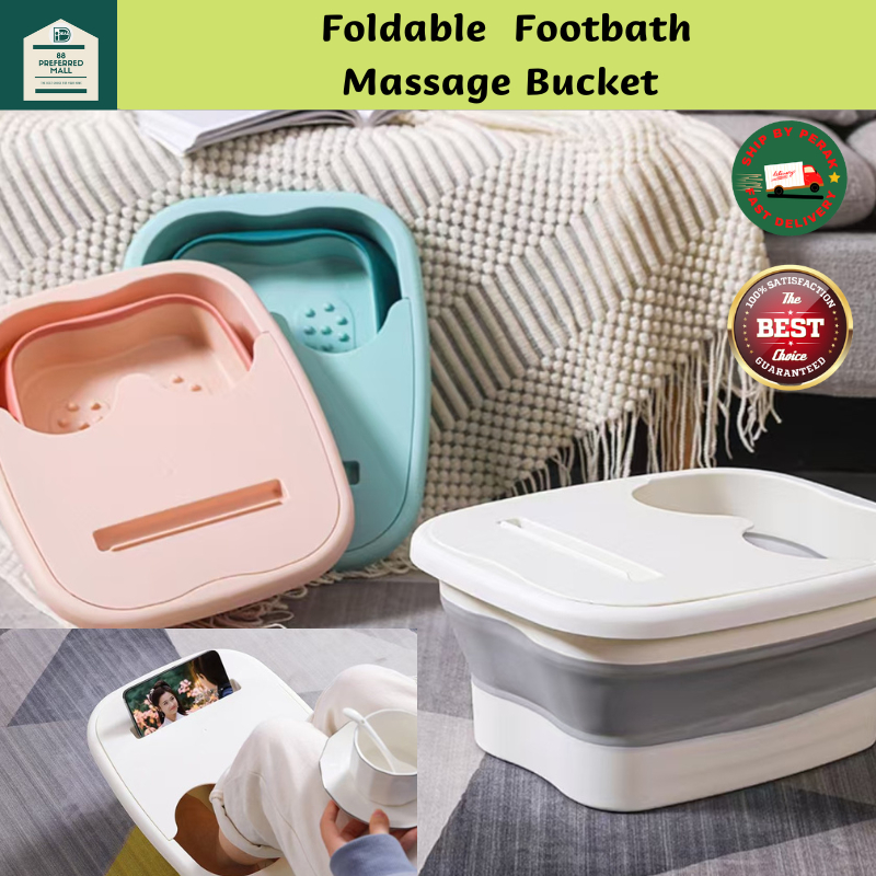 Portable Footbath Massage Bucket Easy To Store Foldable Foot Bath Tray ...